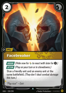 The art of Facebreaker from Riftbound TCG